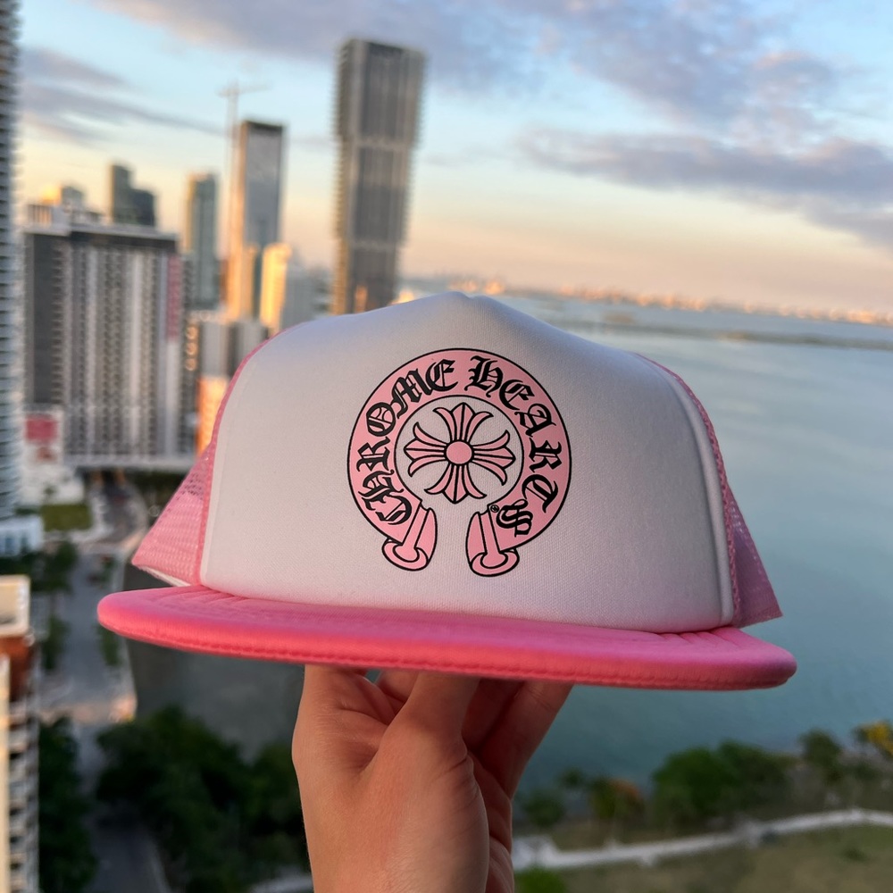 Authentic Pink Chrome Hearts Hat - Gem